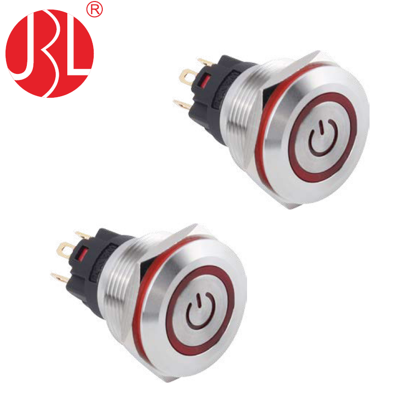 22mm waterproof flat panel mount LED Push Button Switch self lock non lock Anti Vandal Switch ...